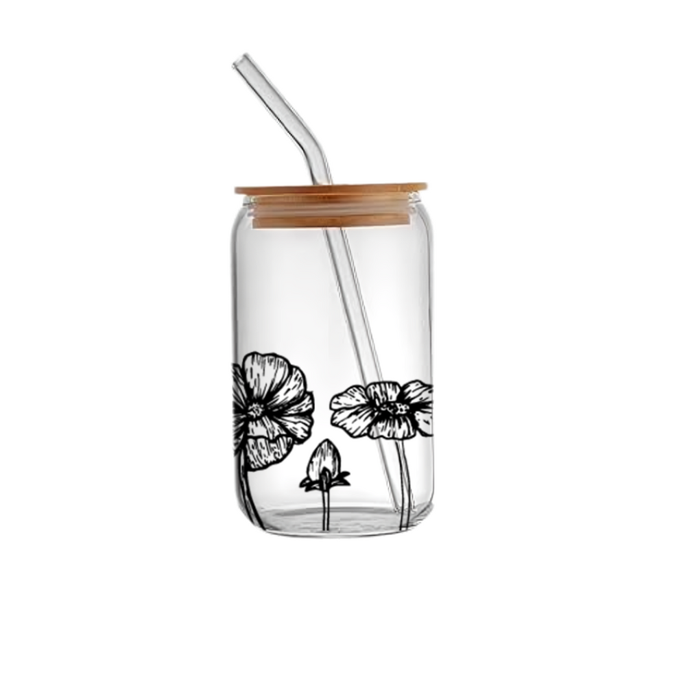 Flower - Glass sipper – Colourcharades